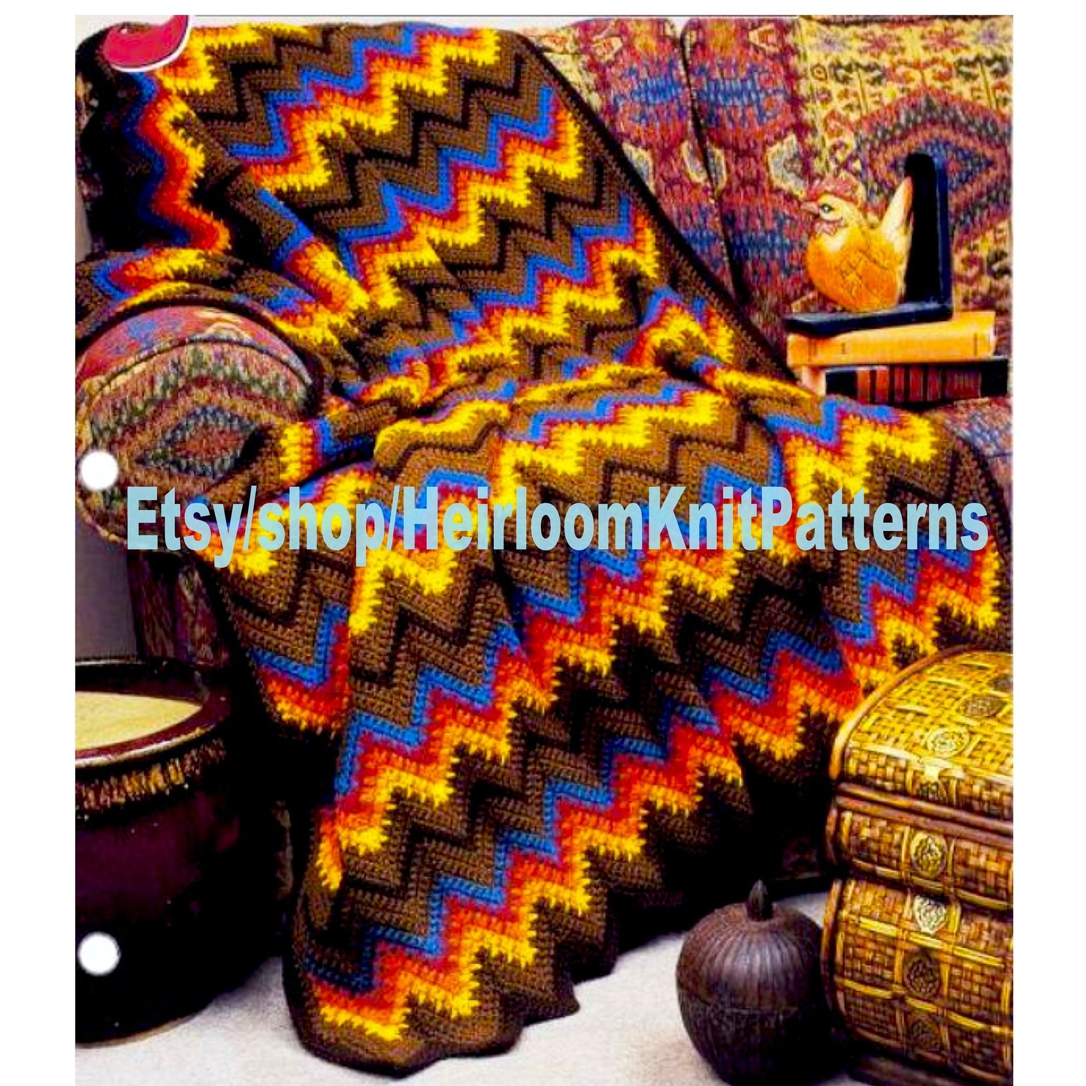 Vintage Ripple Afghan Crochet Pattern