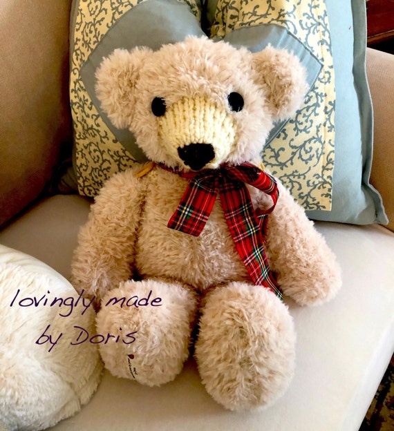 Toy Knitting Pattern Classic Teddy Bear in Chunky Bulky Yarn Toy Knitting Pattern Classic Teddy Bear in Chunky Bulky Yarn