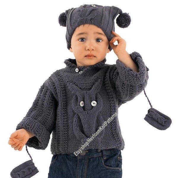 Owl Sweater Pattern - Etsy