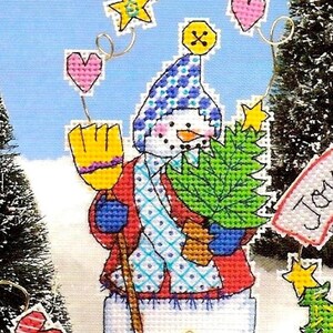 6 Snow Folk Ornaments Vintage Plastic Canvas Pattern PDF - Etsy