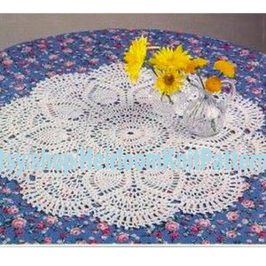 Pineapple Doily Vintage Crochet Pattern 18'' Round Doily Table Center ...