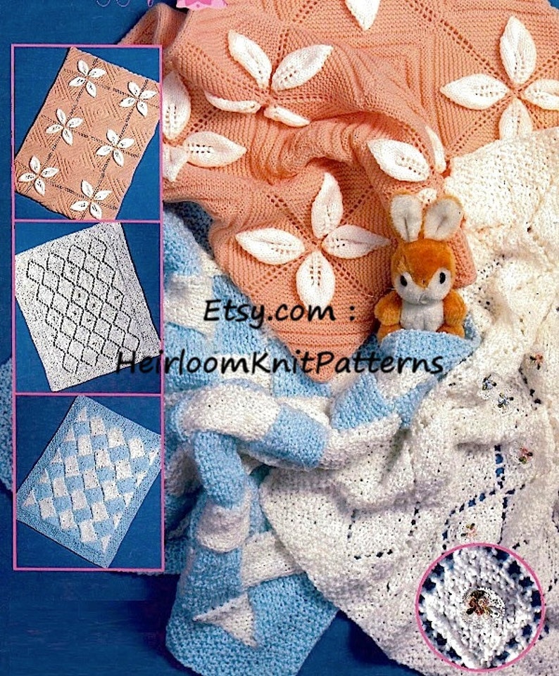 3 Baby Pram Covers Vintage Knitting Pattern PDF Chunky DK | Etsy