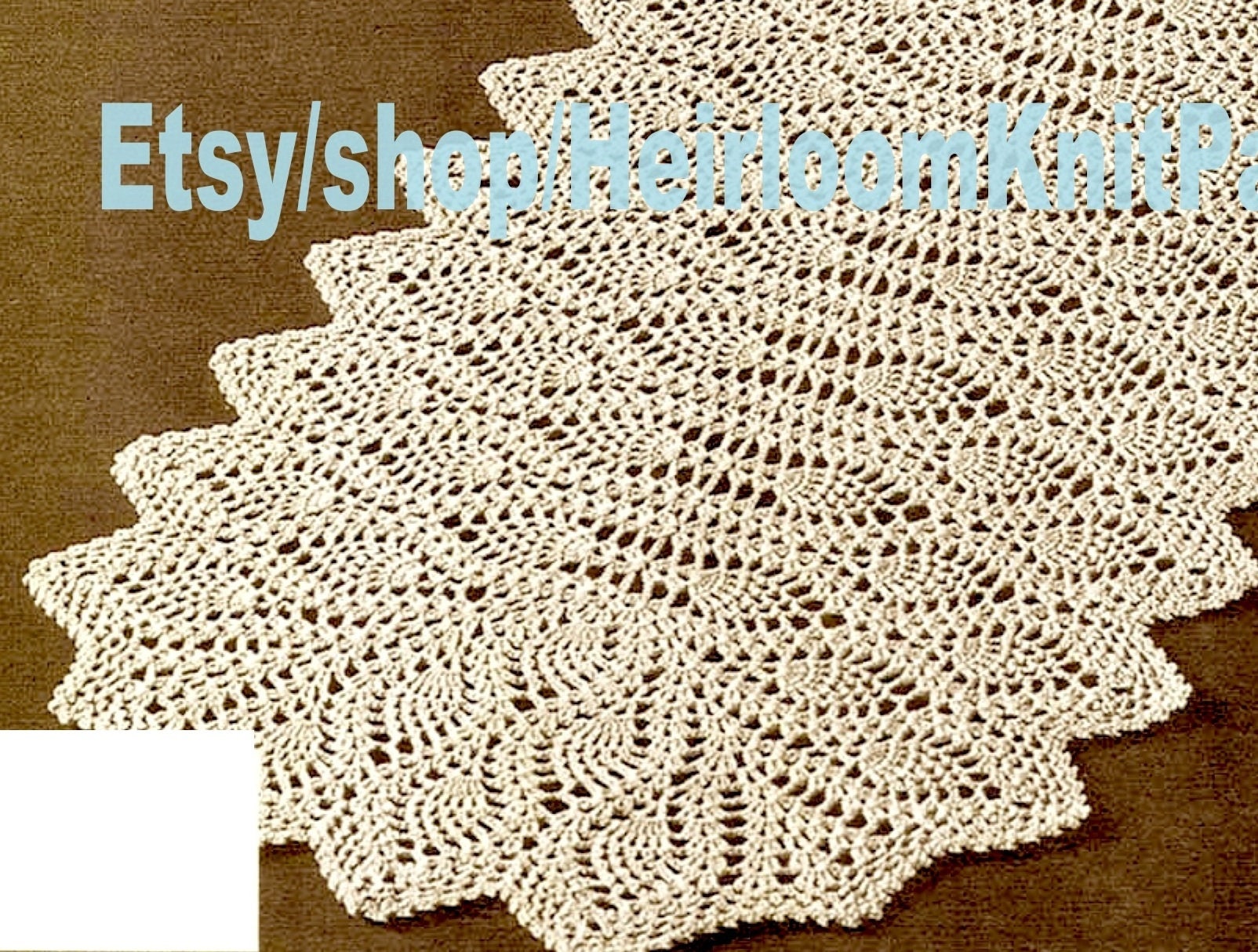 Crochet Pineapple Oval Runner Pattern Pineapple Doily Table Center Row ...