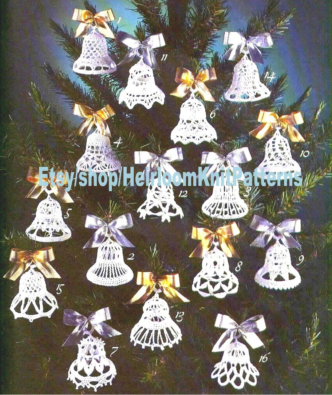 16 Bells Vintage Thread Crochet Pattern Weddings Anniversaries - Etsy
