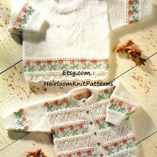 Baby Child Fair Isle Cardigan and Sweater Vintage Knitting - Etsy