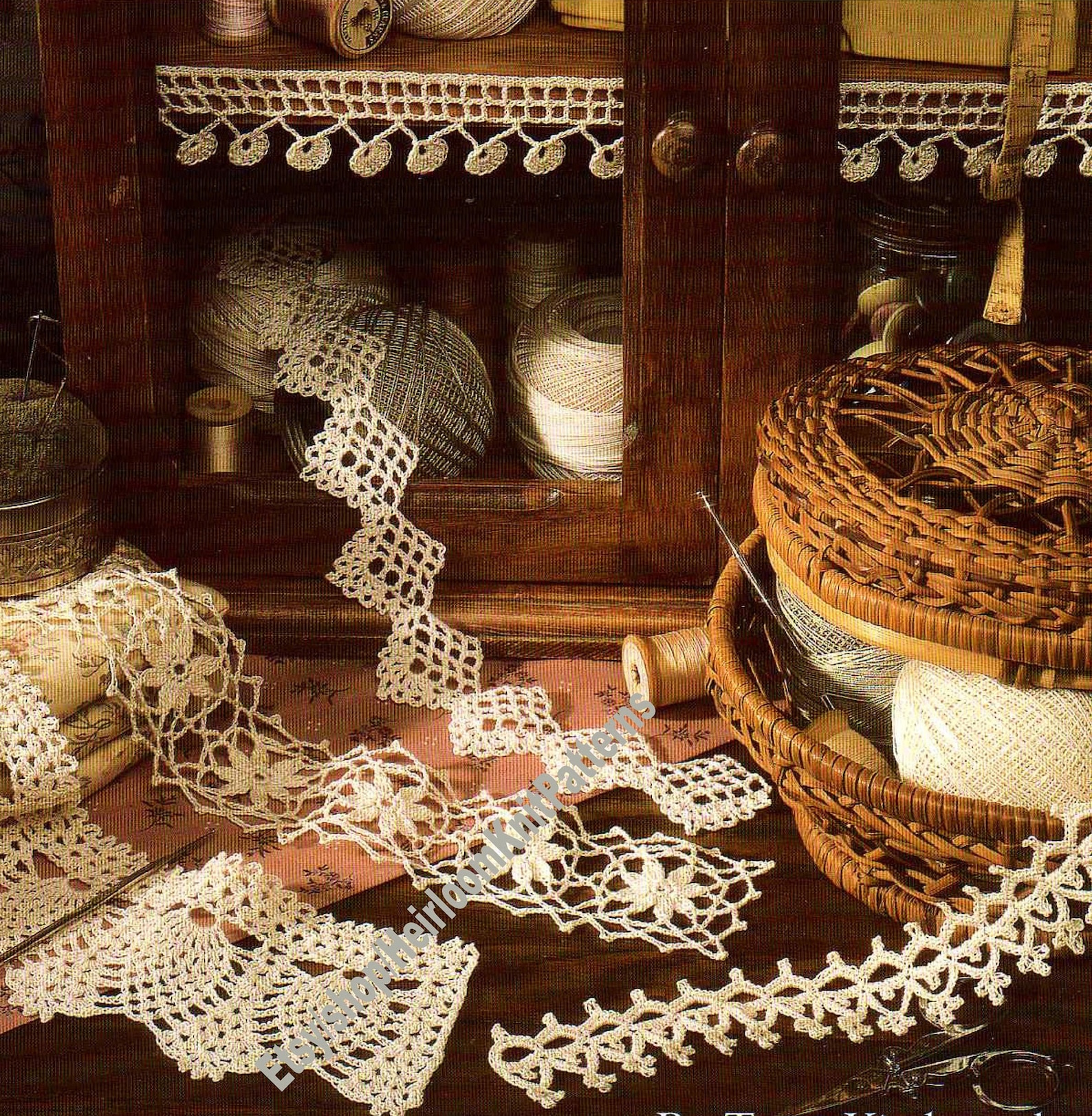 50 Thread Crochet Edgings Vintage Crochet Pattern Filet Crochet ...