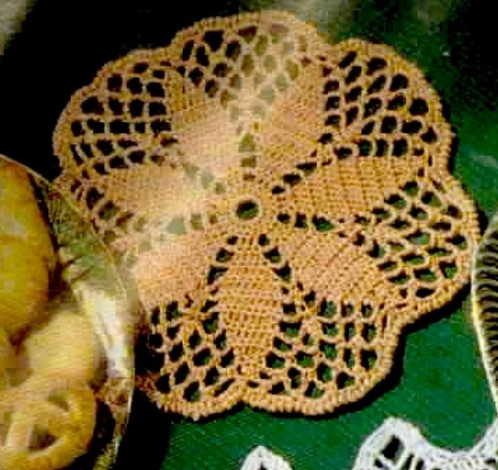 Small & Large Diamond Lace Doilies and Star Doily Vintage Crochet ...