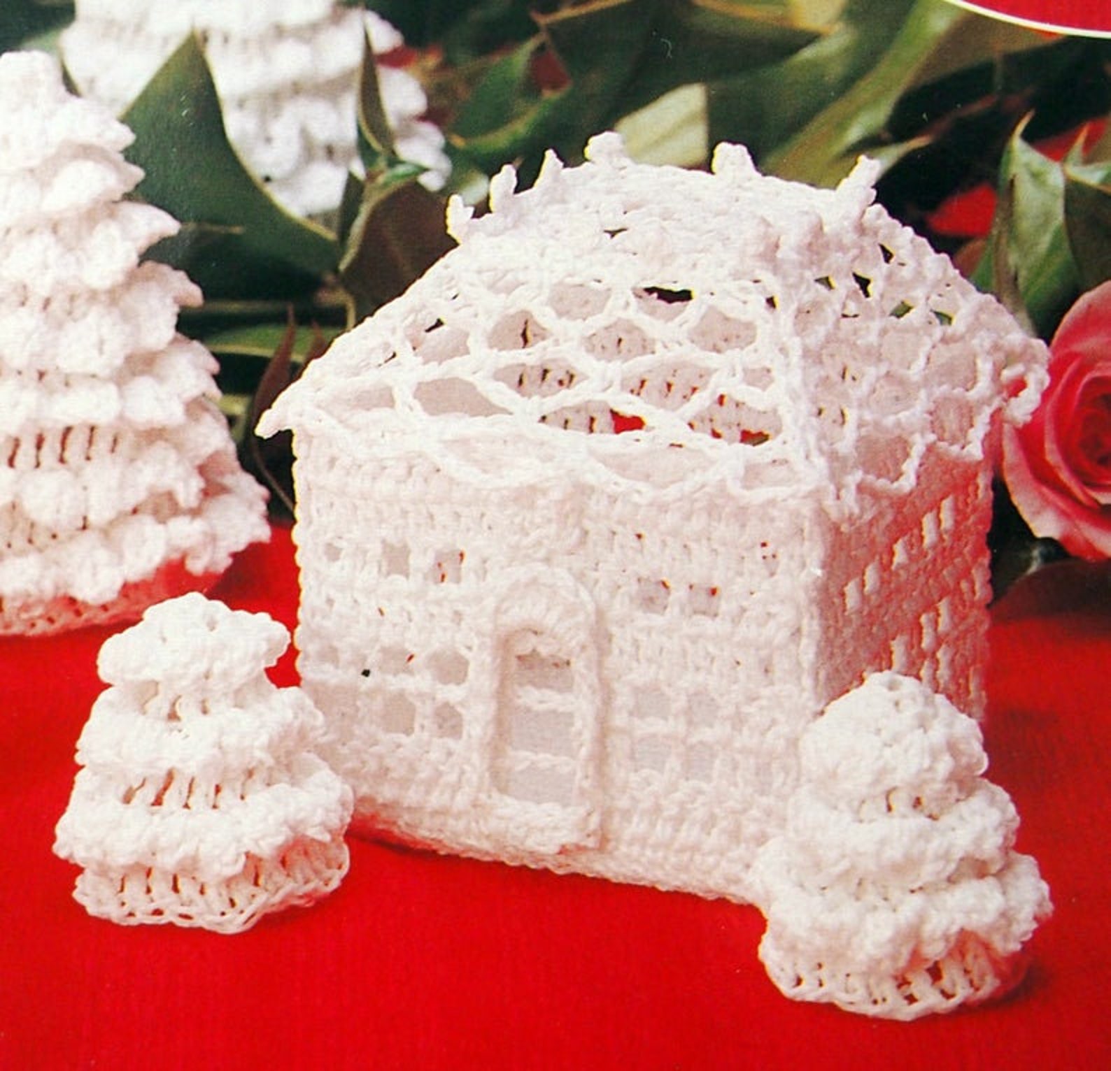Christmas Village Vintage Thread Crochet Pattern Lacy Christmas Town ...