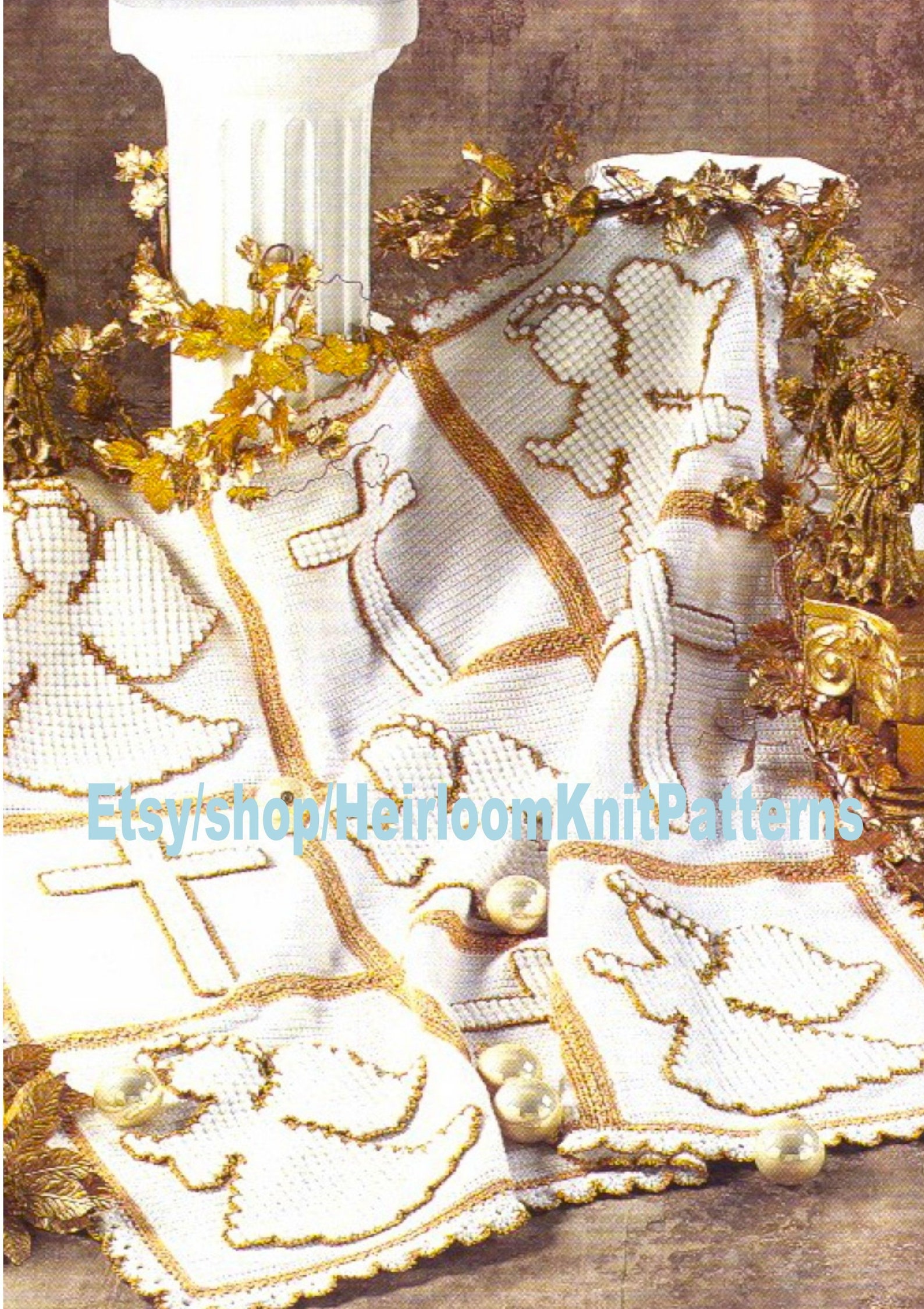 Angels Afghan Vintage Crochet Pattern PDF Angel and Cross - Etsy
