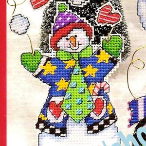 6 Snow Folk Ornaments Vintage Plastic Canvas Pattern PDF - Etsy
