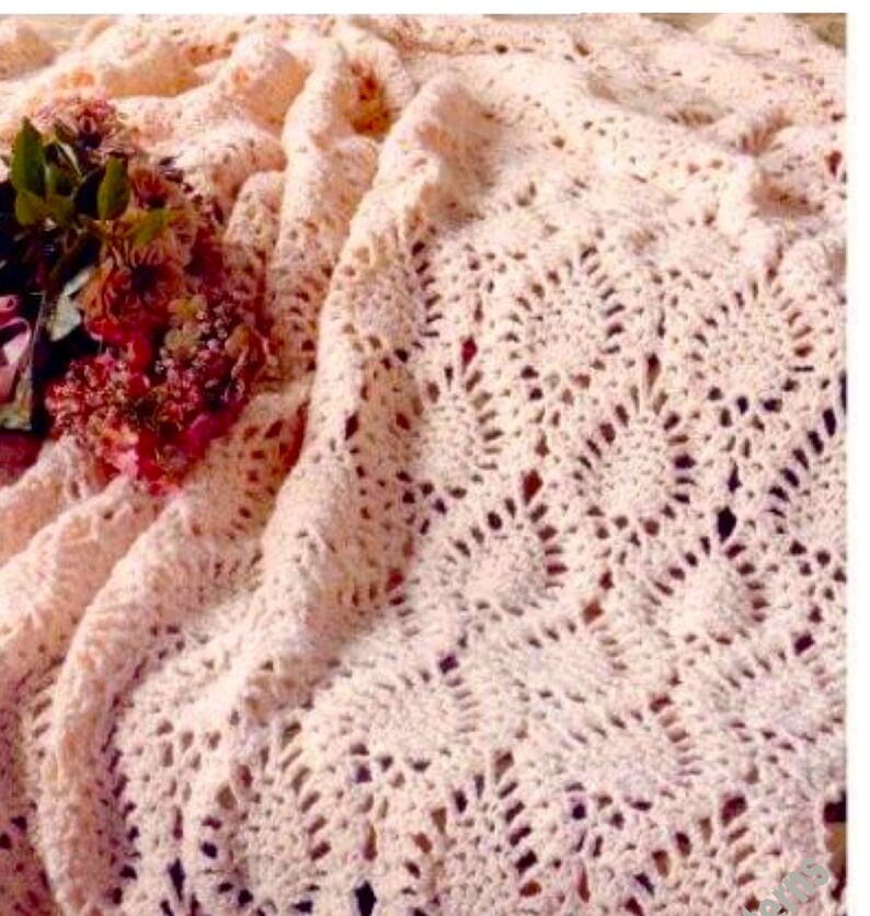 Pineapple Afghan Vintage Crochet Pattern Soft Lacy Throw - Etsy