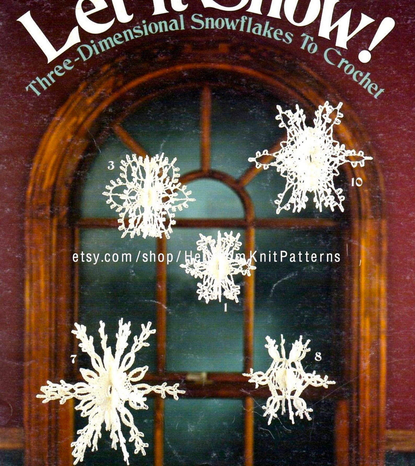 10 Crochet Snowflakes Pattern 3-dimensional Snowflakes - Etsy