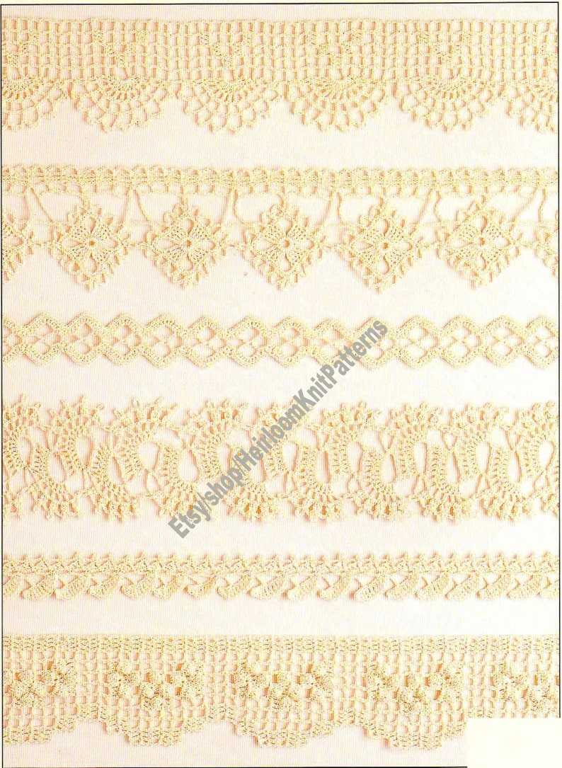 50 Thread Crochet Edgings Vintage Crochet Pattern Filet - Etsy Canada