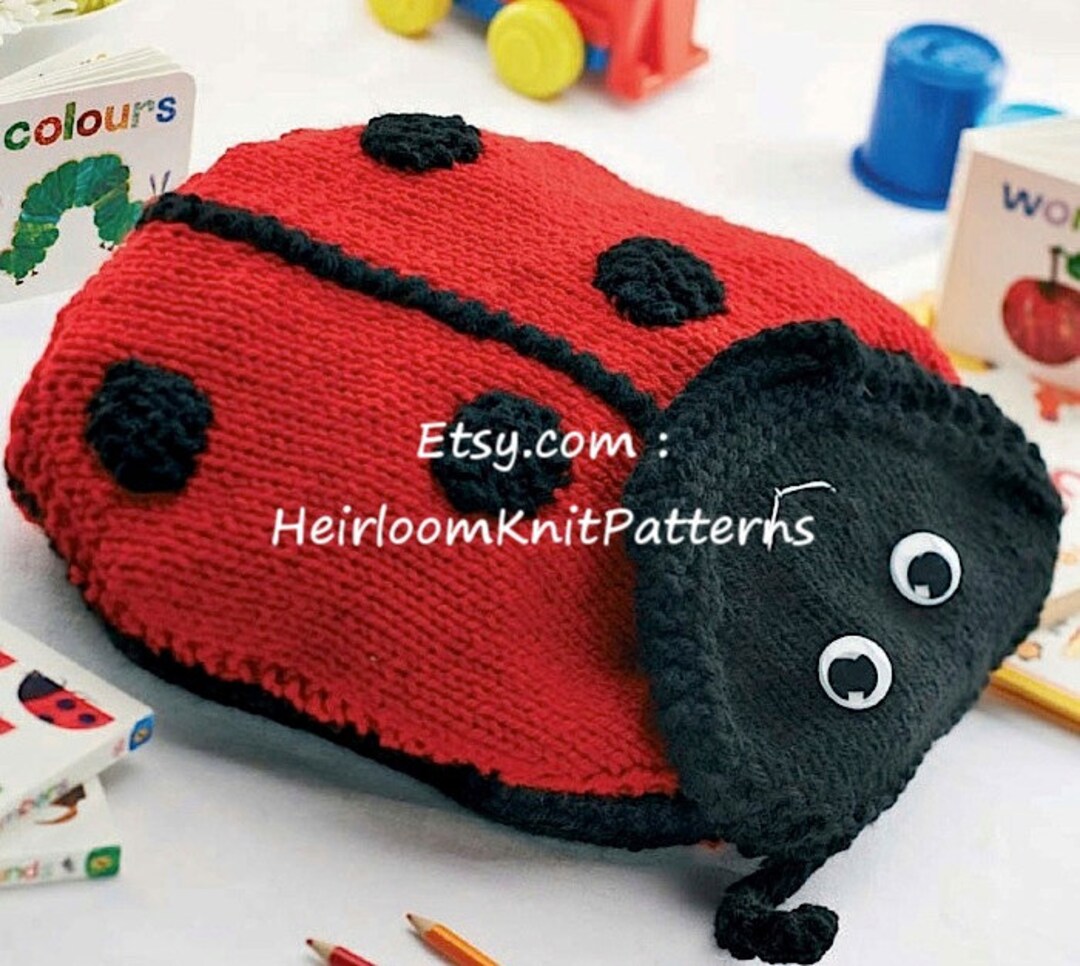 Ladybird and Bumble Bee Backpacks Knitting Pattern PDF Chunky Boy Girl ...