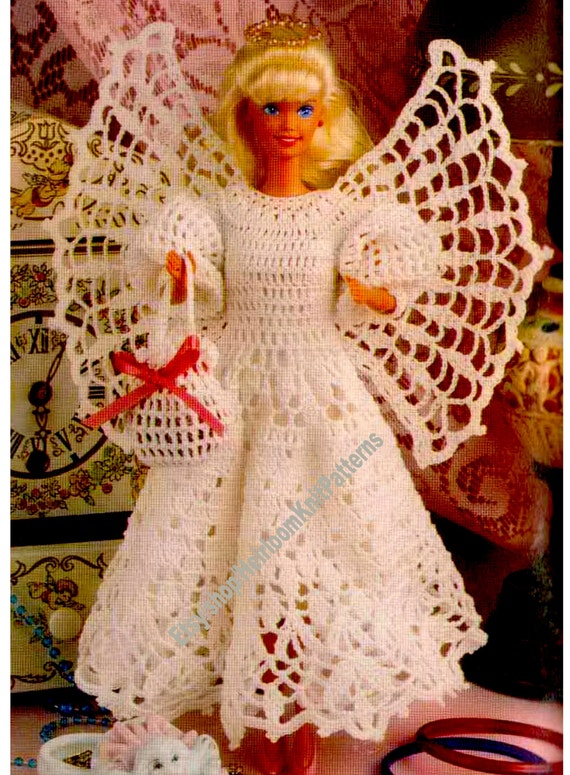 Doll Angel Vintage Crochet Pattern PDF Fashion Doll Dress | Etsy