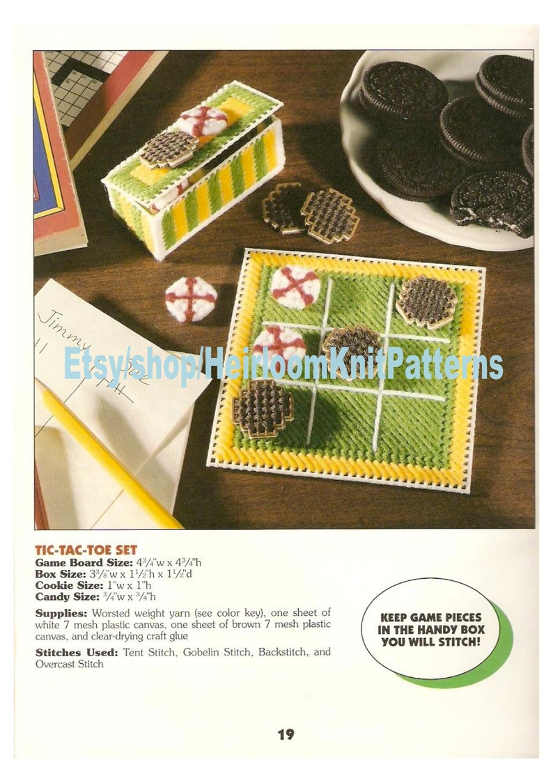 Teach Me Plastic Canvas Vintage Plastic Canvas Pattern PDF - Etsy