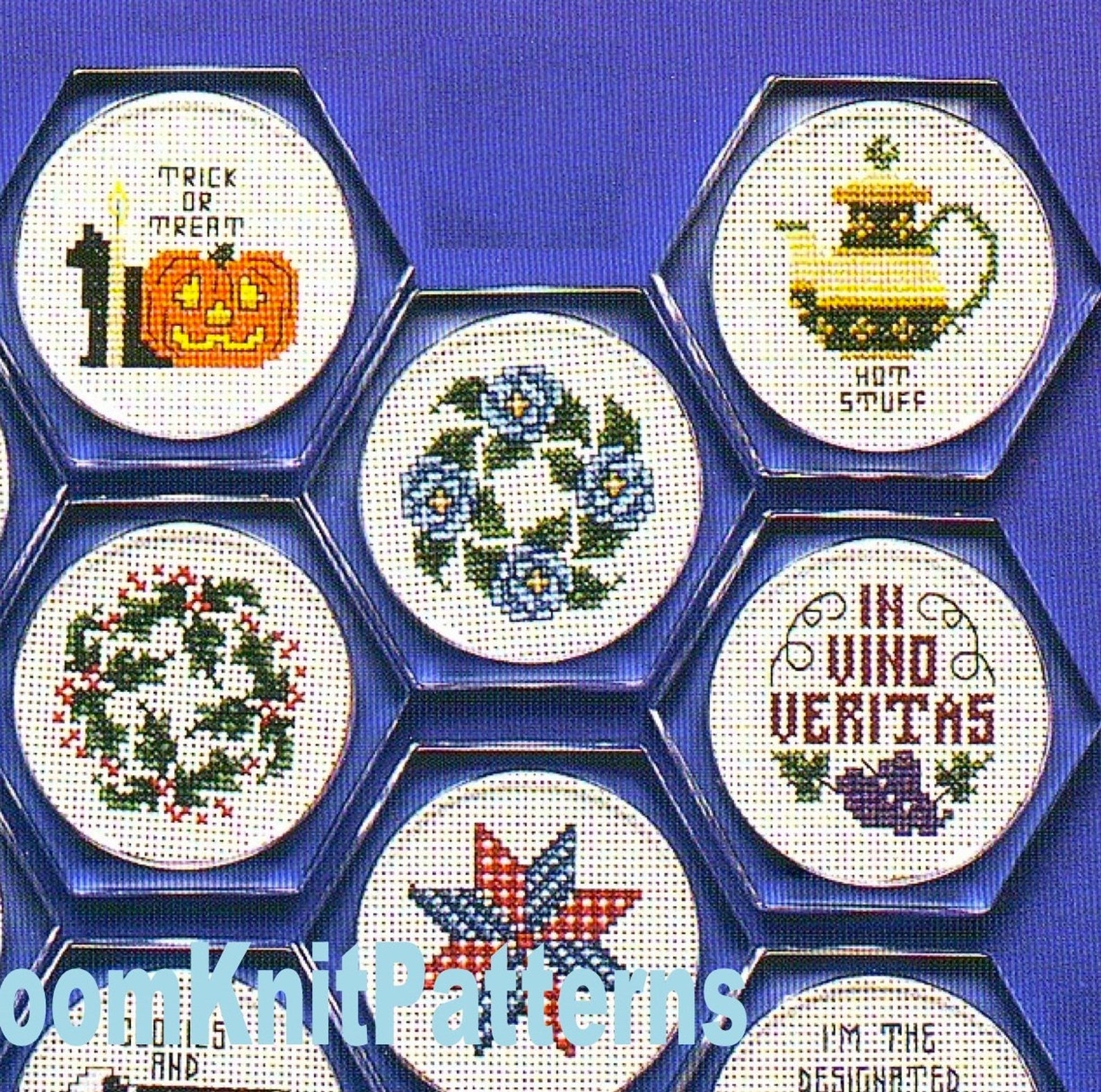 21 Coaster Designs Vintage Cross Stitch Pattern PDF Small - Etsy