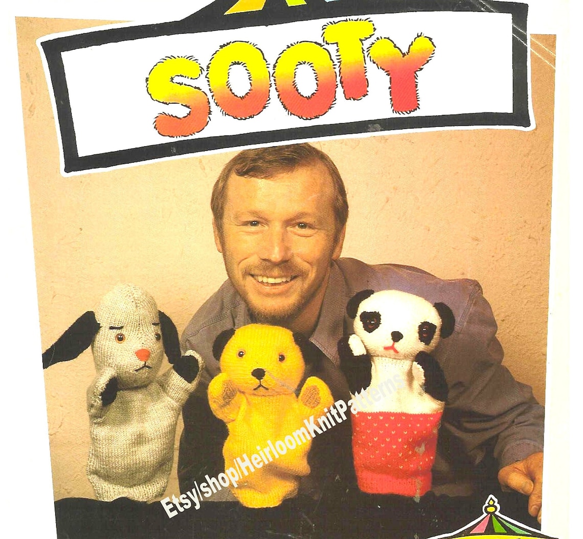 Sooty Sweep Soo Hand Glove Puppets Vintage Retro Knitting - Etsy