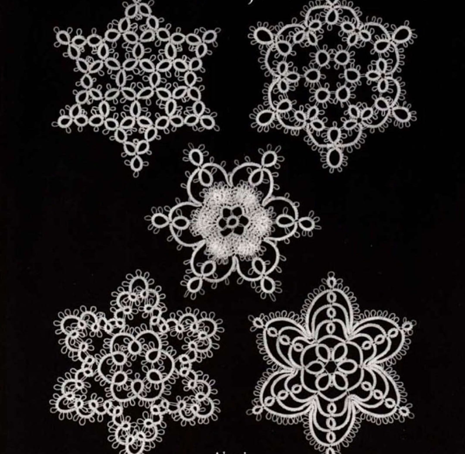 24 Tatted Snowflakes Vintage Tatting Pattern Christmas | Etsy