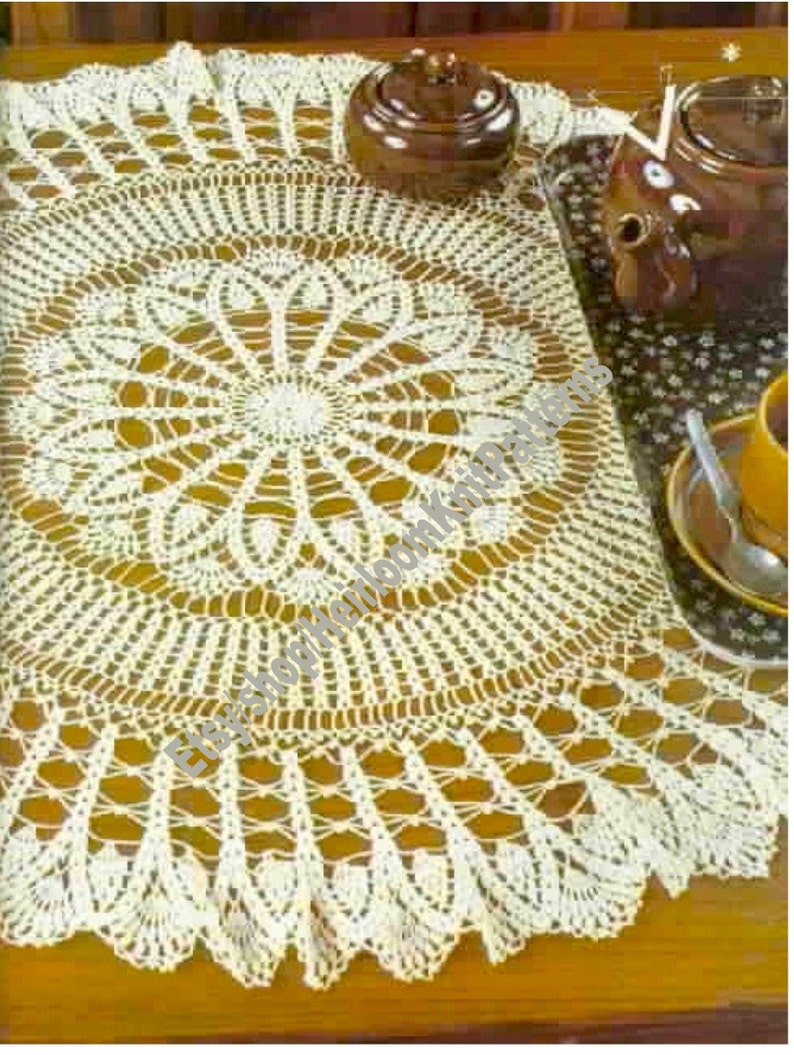 Lacy Doily Vintage Crochet Pattern PDF 26'' 65cm Round - Etsy