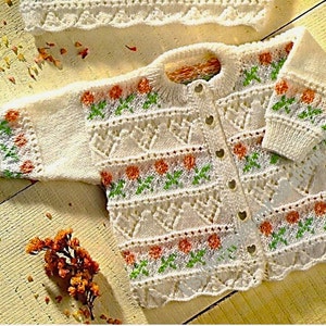 Baby Child Fair Isle Cardigan and Sweater Vintage Knitting Pattern ...