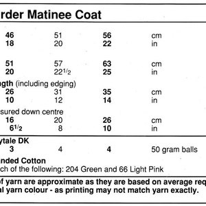 Baby Girls Leaf Border Matinee Coat Vintage Knitting Pattern DK/ 8ply ...