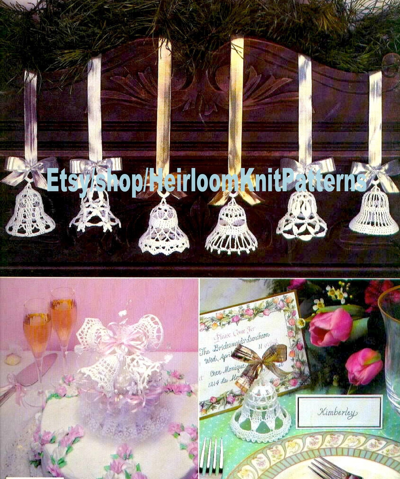 16 Bells Vintage Thread Crochet Pattern Weddings Anniversaries | Etsy
