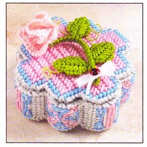 12 Designs Flower Garden Boxes Vintage Plastic Canvas Pattern PDF ...