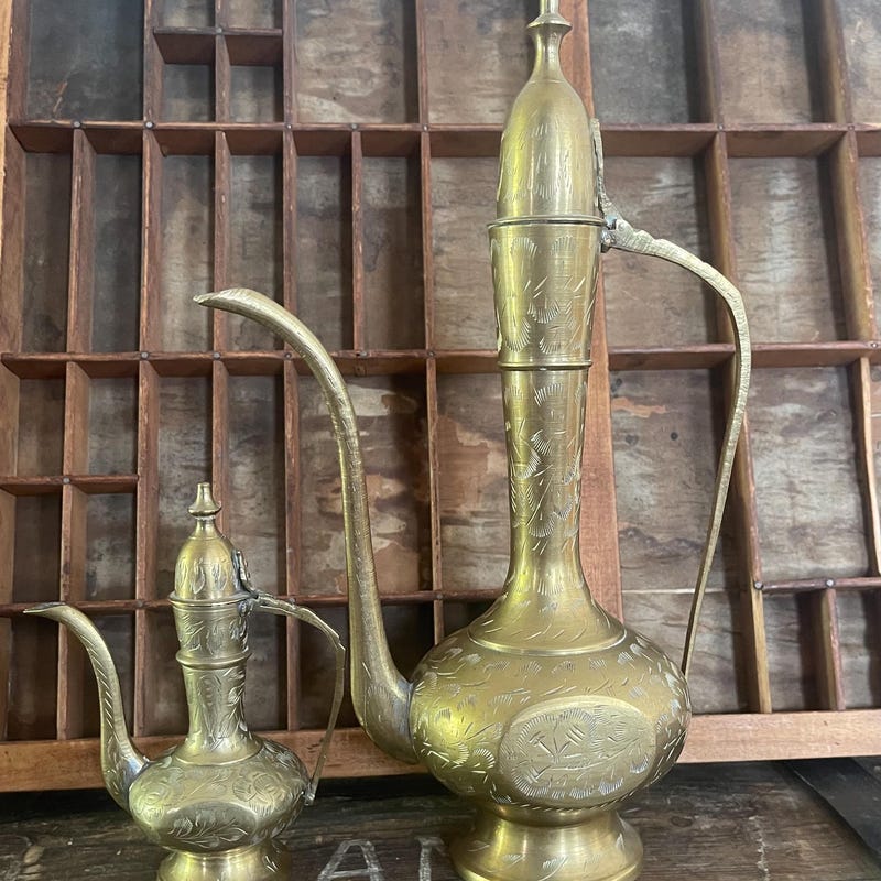 India Brass Ewer - Etsy