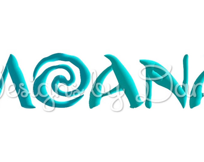 Moana Machine Embroidery Font - Etsy
