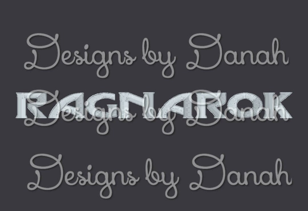 Ragnarok Machine Embroidery Font - Etsy