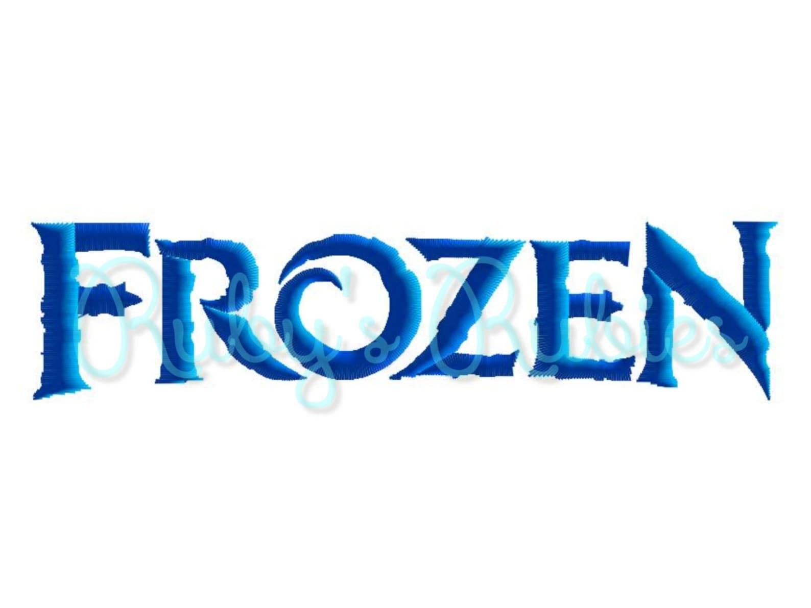 Frozen Machine Embroidery Font - Etsy