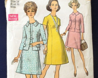 Vintage 70's Mccall's 6828 Misses Jacket and Dress, Evening Length, Sun ...