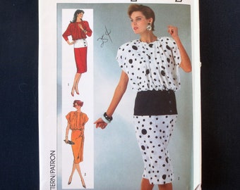 1986 Dress Pattern - Etsy