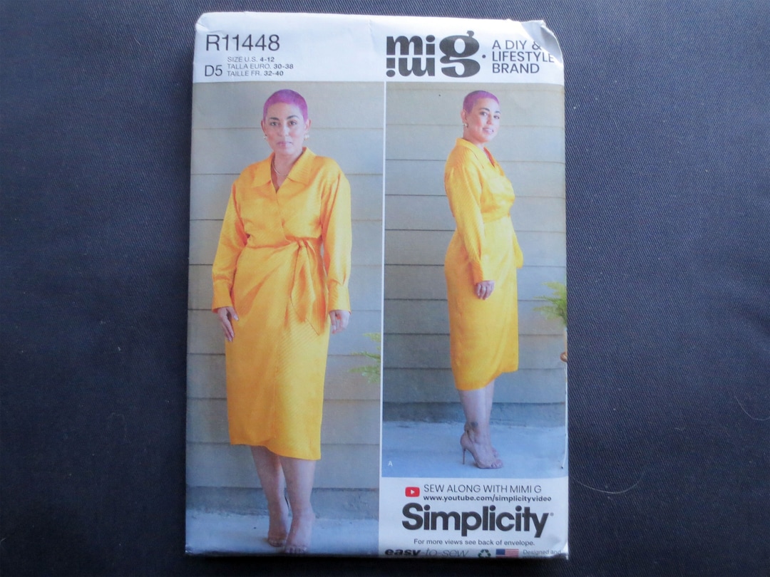 Dress Uncut Sewing Pattern, Mimi G, Simplicity 11448, Size 4, 6, 8, 10 ...