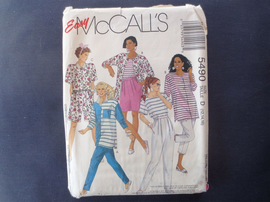 1991 Knit Separates Uncut Vintage Pattern, Mccalls 5490, Size 12, 14 ...