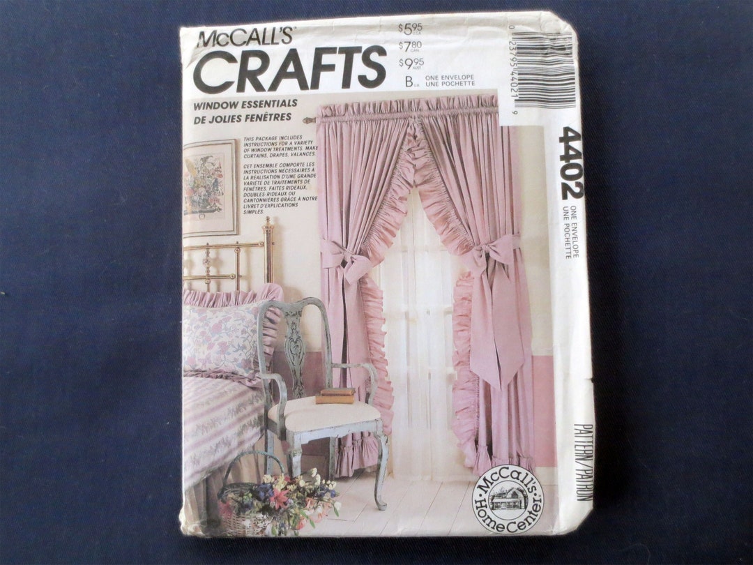 1990 Window Treatments Uncut Pattern, Valance, Sheers, Drapes, Curtains ...