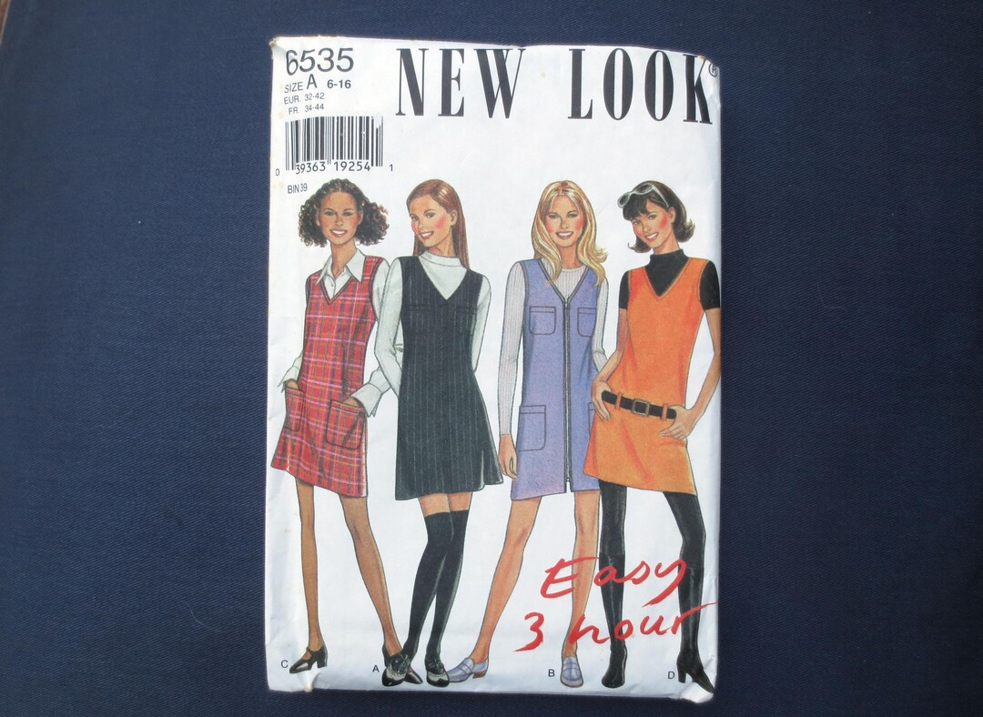 1990s Jumper Uncut Vintage Pattern, New Look 6535, Size 6, 8, 10, 12 ...