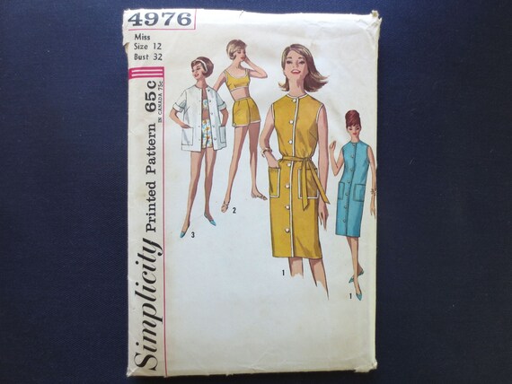 Patterns Sewing Simplicity 6927 misses blouse wrap skirt and shorts ...