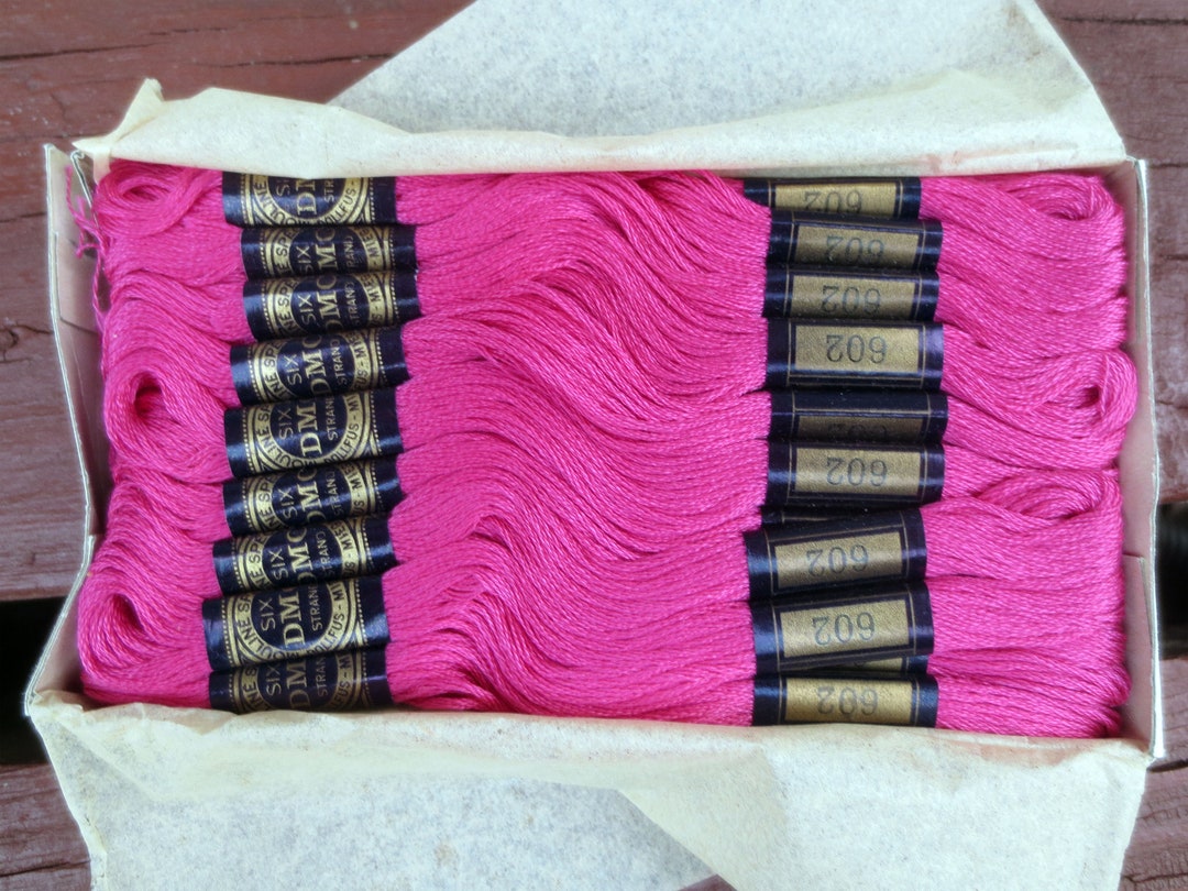 DMC Deep Pink 602 Vintage Embroidery Floss in Original Box 24 - Etsy