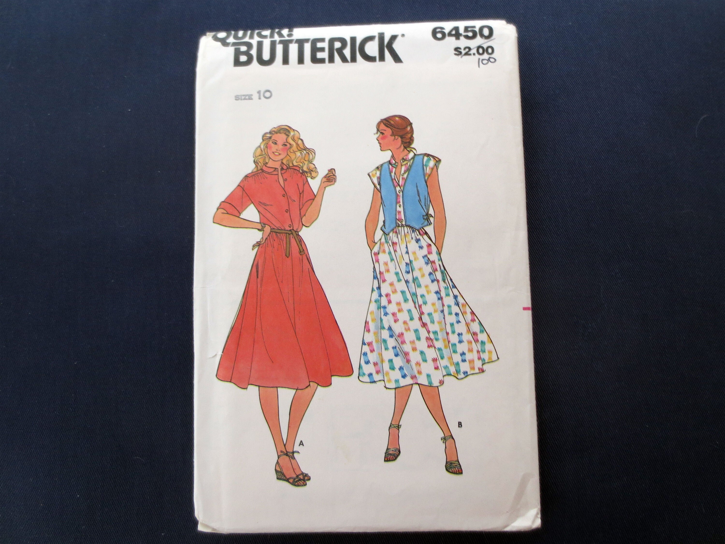 Butterick 6450 Misses' Loose-Fitting Vest & Dress Sewing Sewing ...