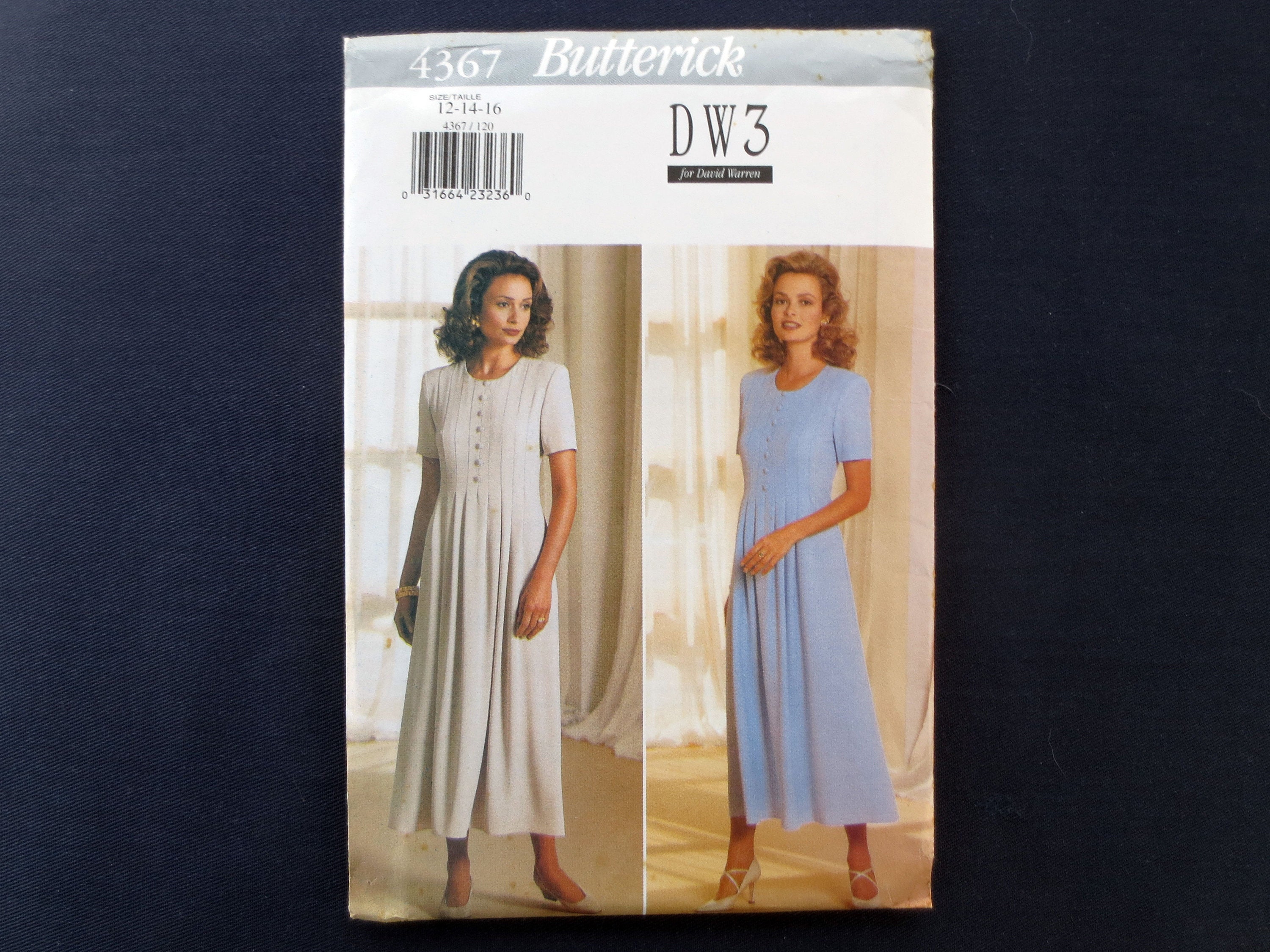 8 David Warren Butterick Misses' Petite Dress Pattern 4367 Size 6 Easy ...