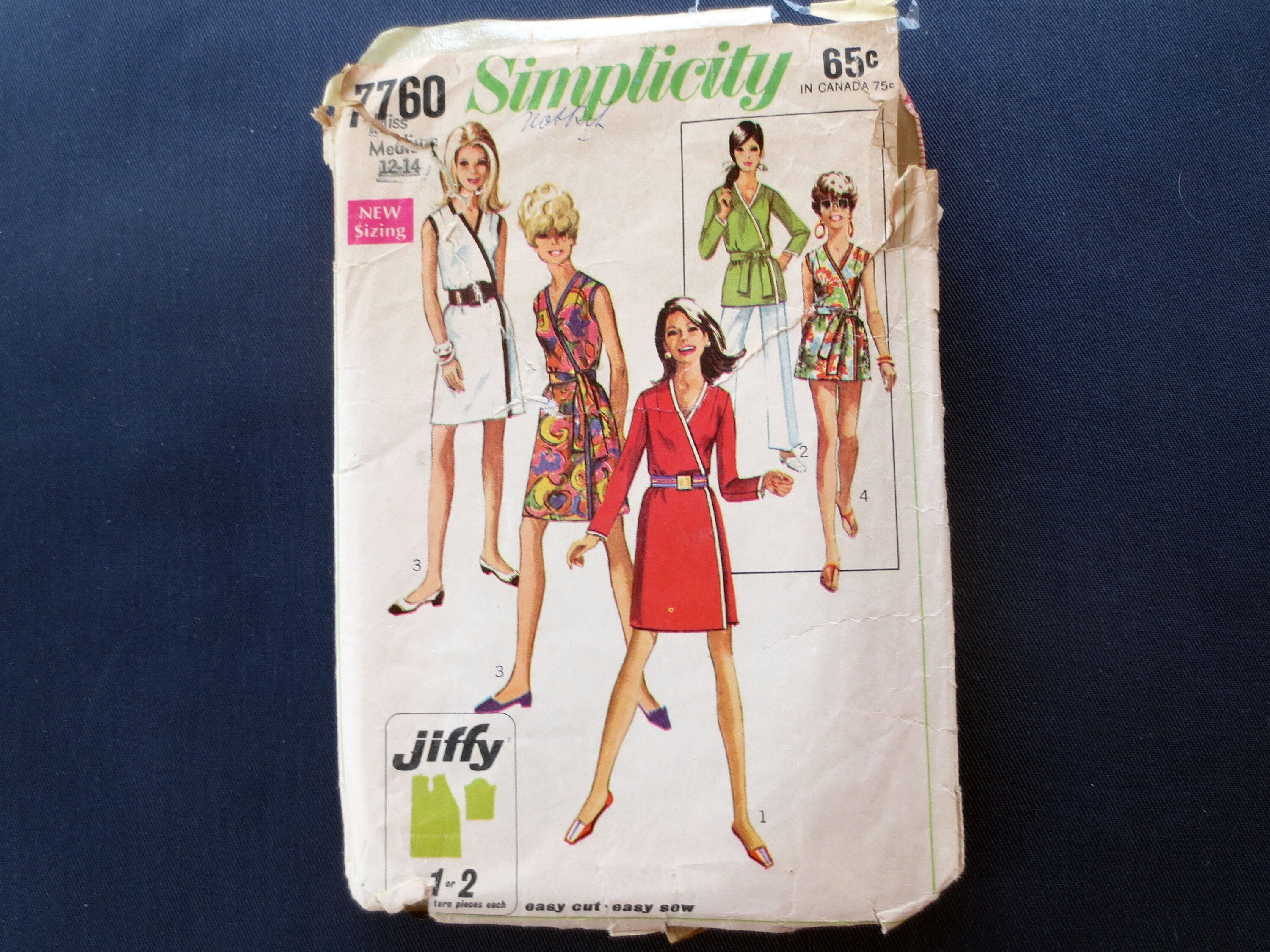 Patterns Sewing Simplicity 6927 misses blouse wrap skirt and shorts ...