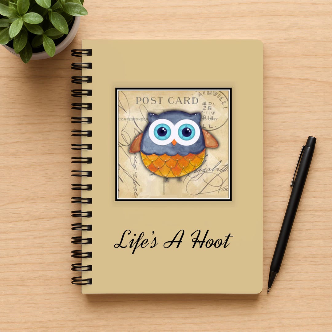 Spiral Notebook, Owl Design, 5 X 7 Inches, Lined Pages - Etsy