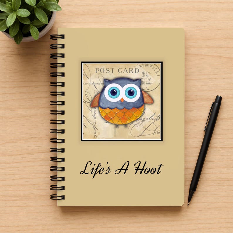 Spiral Notebook, Owl Design, 5 X 7 Inches, Lined Pages - Etsy