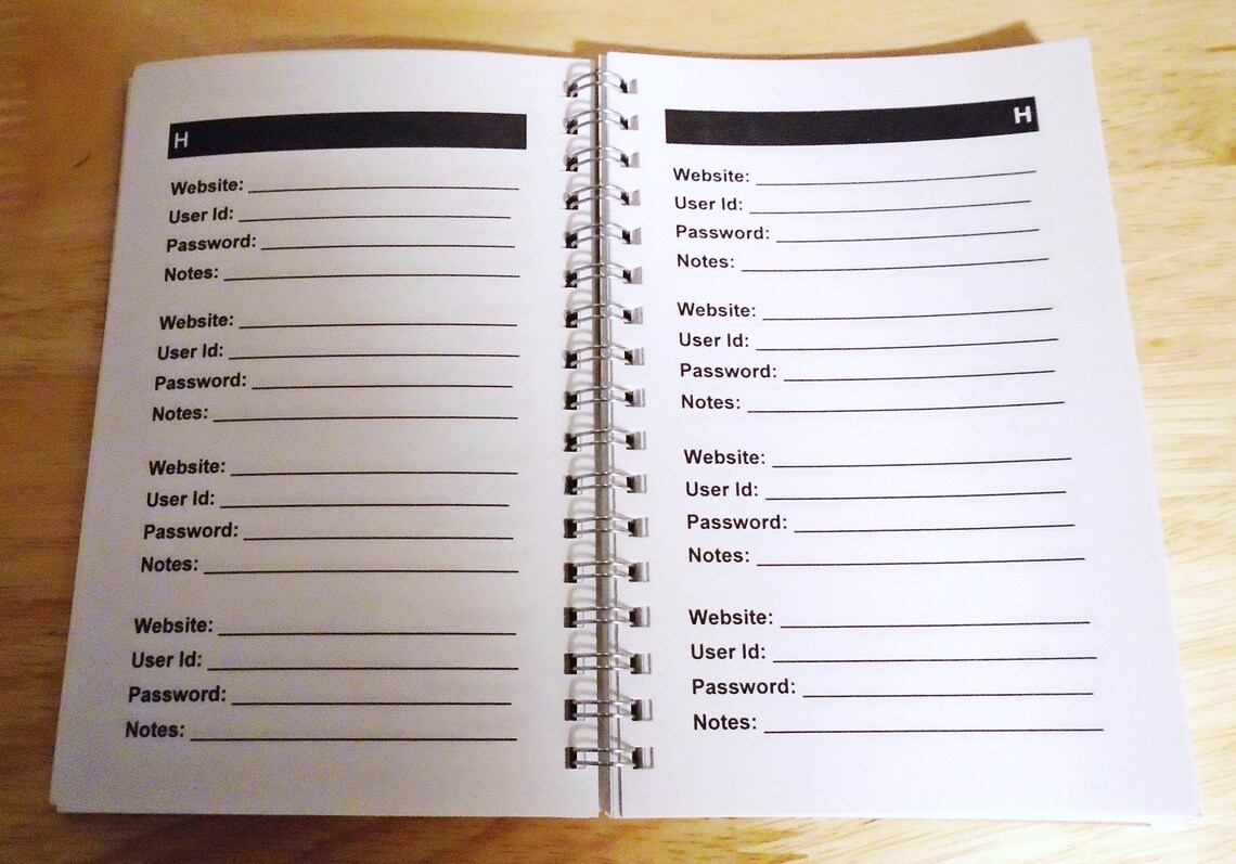 Password Book With Owl Theme Front Cover, 4 X 6 Inch Password Log ...