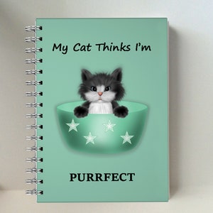 Password Book With A Cute Kitten Printed on the Front Cover, 4 X 6 Inch ...