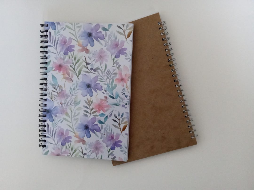 Half Letter Size Password Notebook With Colorful Purple Floral Front ...