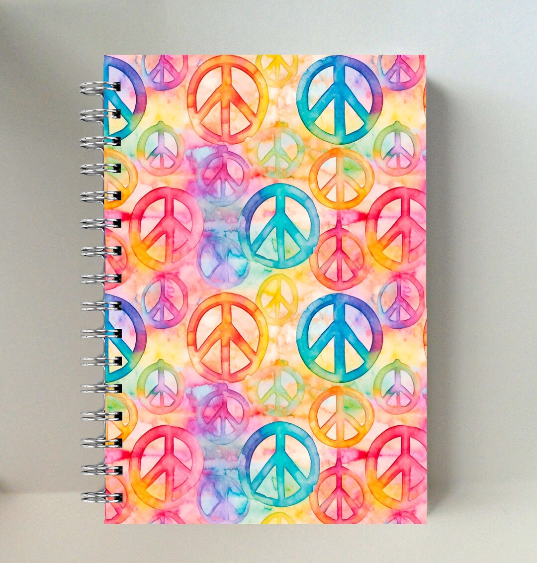 Password Book With Colorful Tie Dye Peace Sign Symbols, 4 X 6 Inch ...