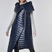 Maxi Puffer Vest / Woman Gilet / Puffy Warm Vest / Blue Sleeveless ...